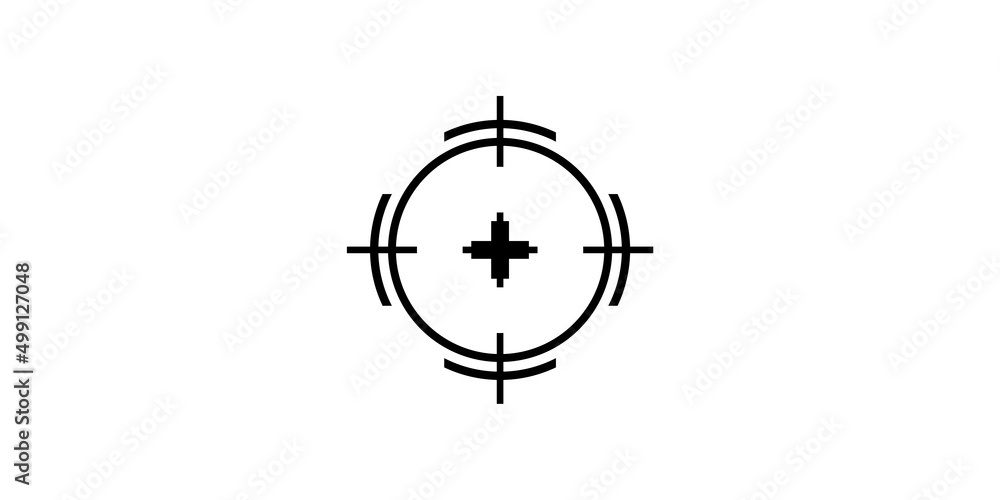 reticle logo icon template object design rifle Stock Vector | Adobe Stock