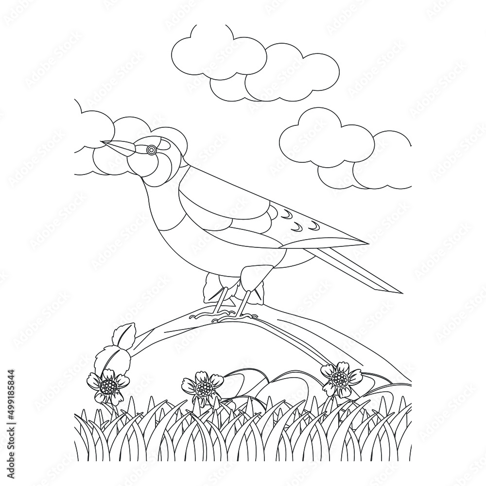 Bird Coloring Pages for Kids. Bird Coloring Page. Bird Coloring Pages ...