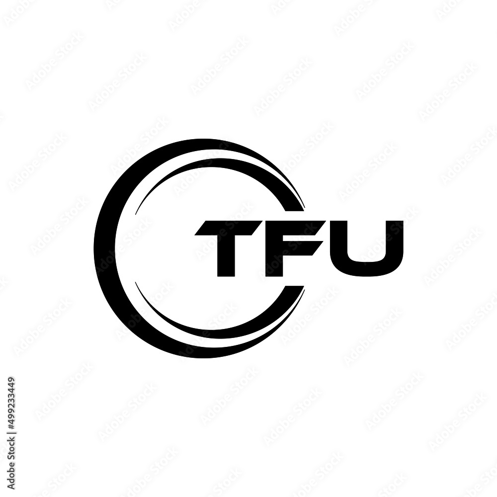 TFU letter logo design with white background in illustrator, vector ...