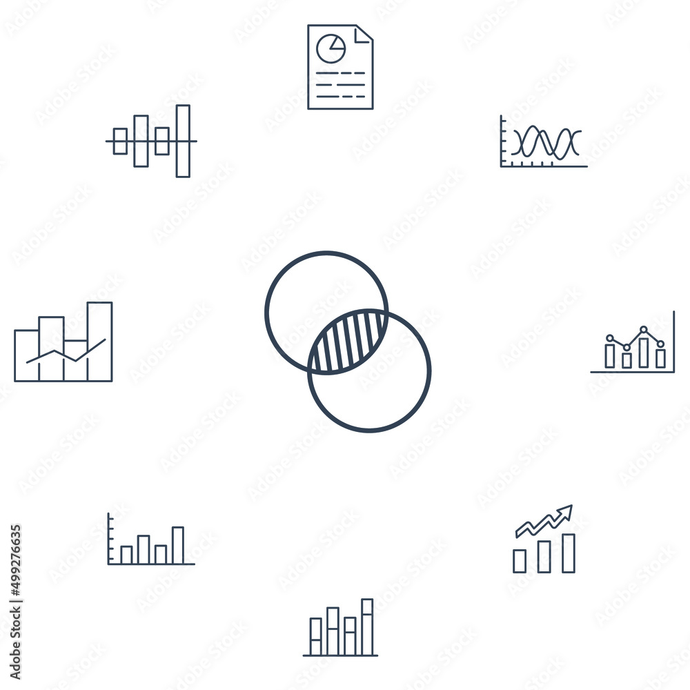 Charts and Diagrams icons set . Charts and Diagrams pack symbol vector ...