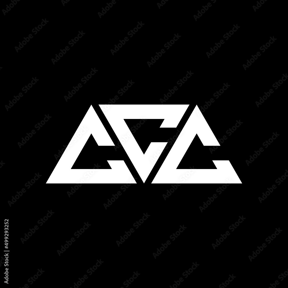 CCC triangle letter logo design with triangle shape. CCC triangle logo ...