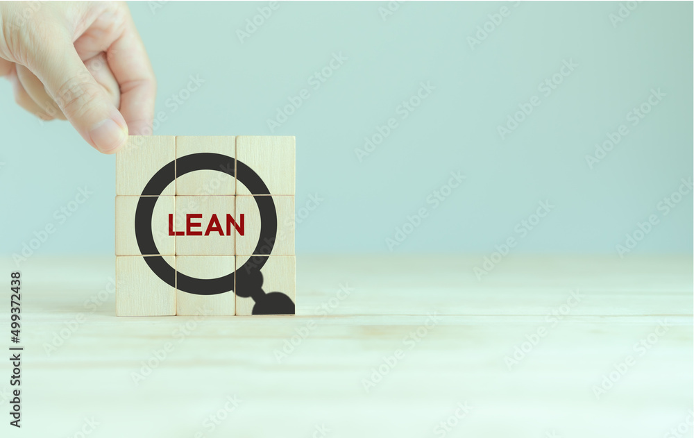 Lean manufacturing management. Cost reduction concept. Business process ...