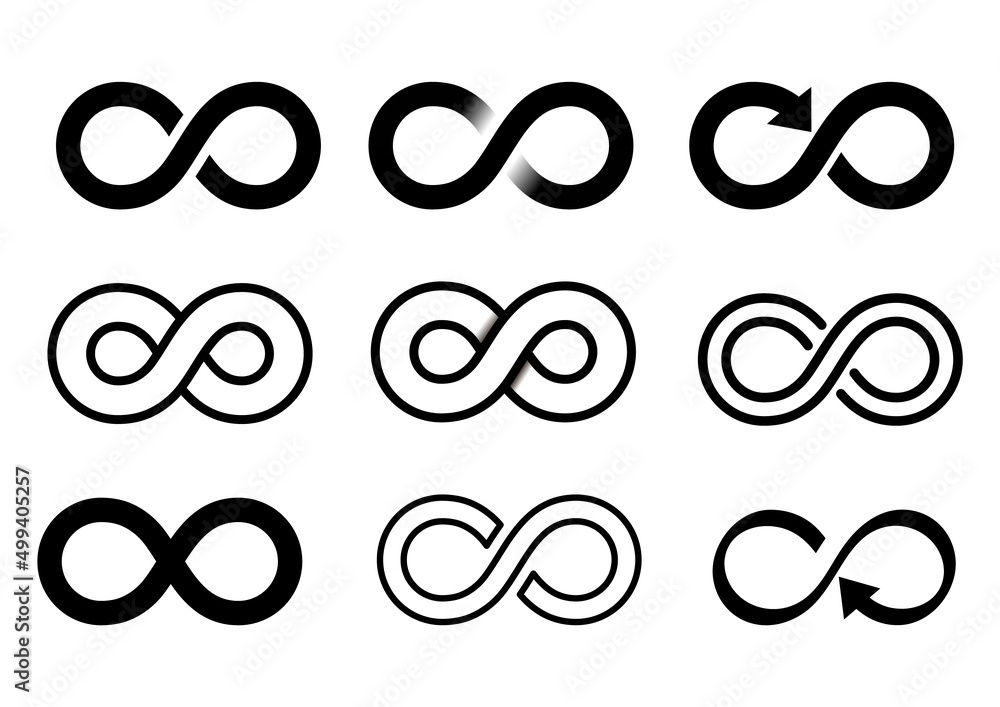 無限大マークセット Stock Vector | Adobe Stock
