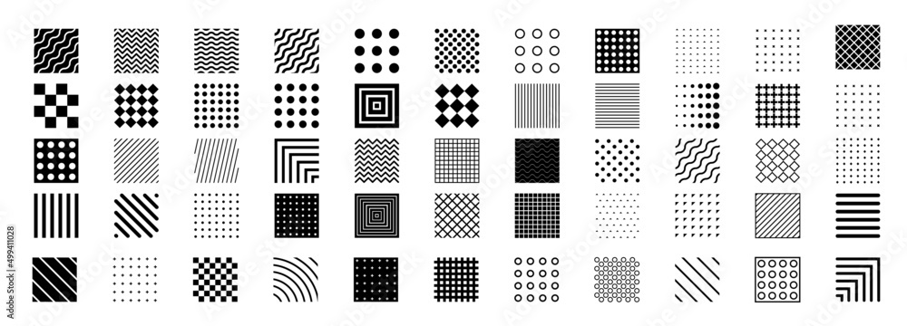 Set of geometric shapes. Line and dot geometric shapes. Stock Vector ...