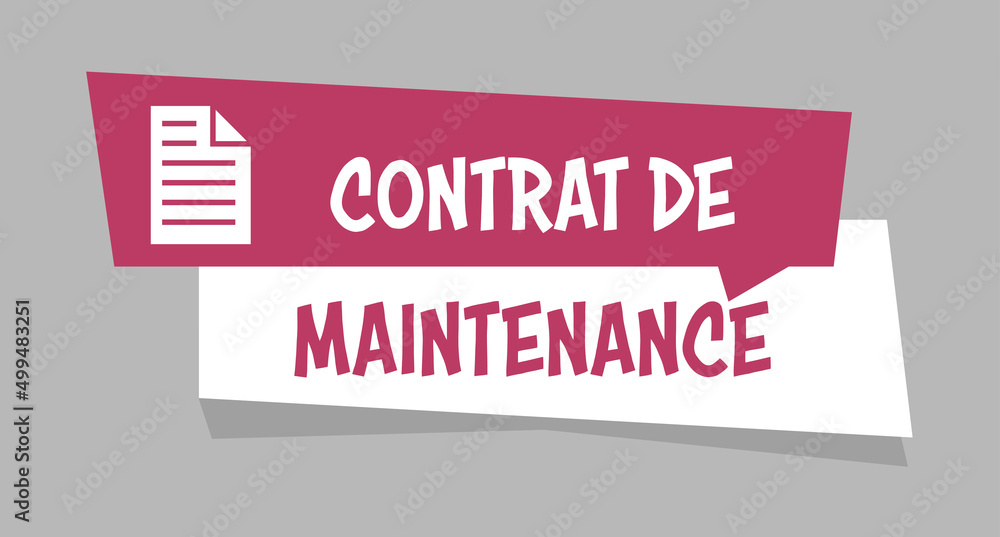 Vetor Logo contrat de maintenance. do Stock | Adobe Stock