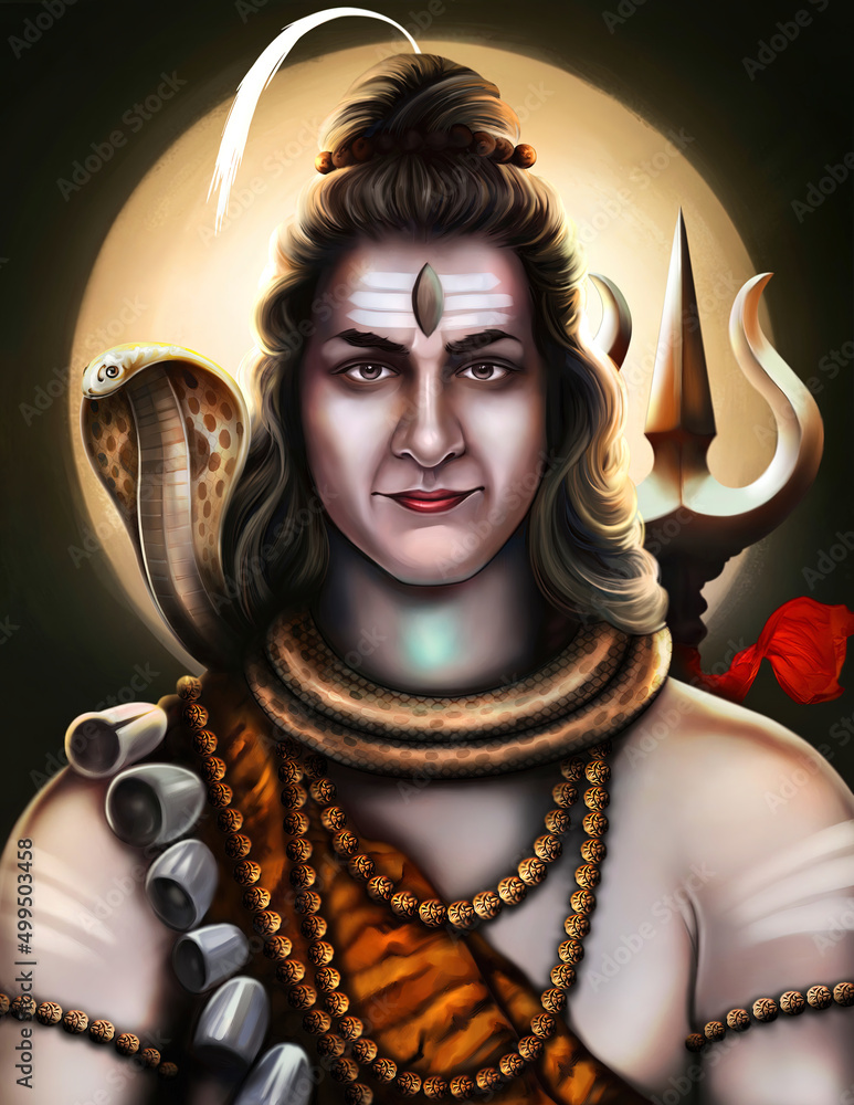 Illustration Stock Wallpaper of Lord Shiv Devo ke Dev Mahadev for Shivratri with Sun Rays, God ...