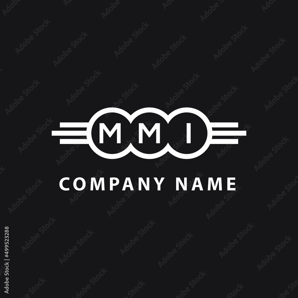 MMI letter logo design on black background. MMI creative initials ...