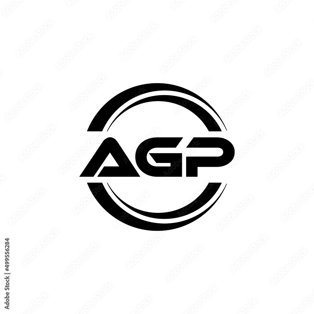 AGP letter logo design with white background in illustrator, vector ...