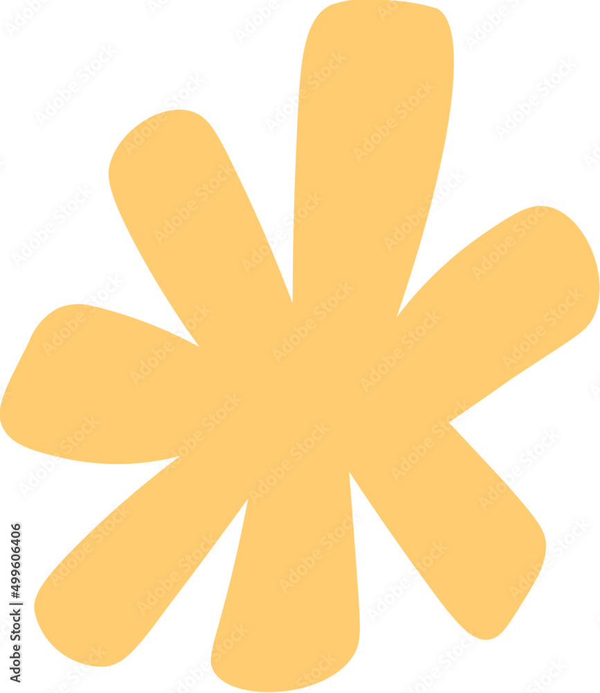 Yellow Flower Shape Stock Vector | Adobe Stock