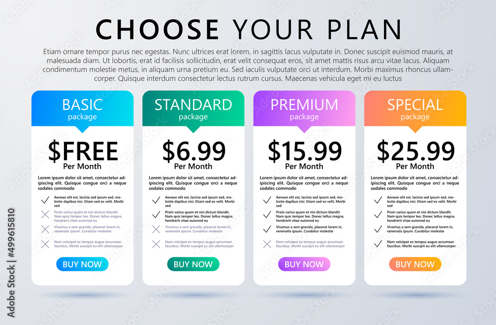Vetor Price list with sale menu. User interface panel product price ...