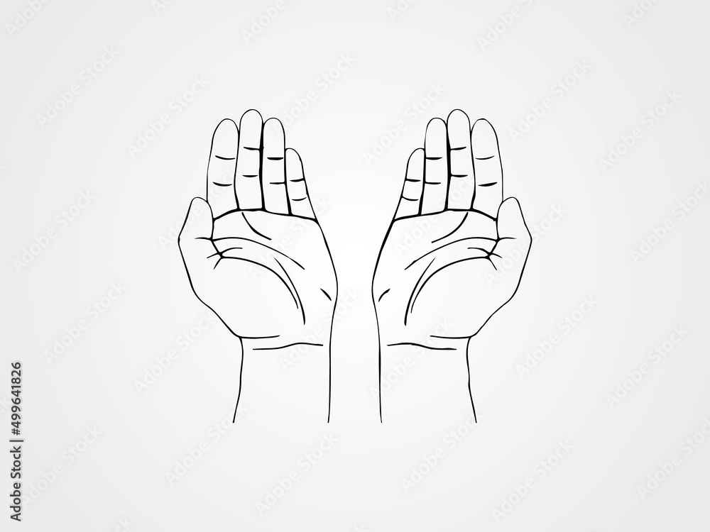Praying hands vector clipart, Pray to the Creator, God please help us ...