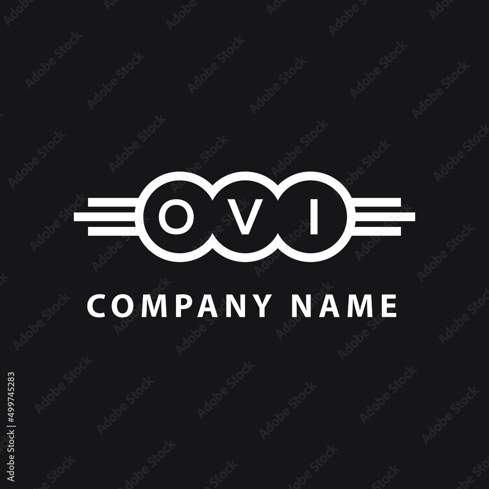 OVI letter logo design on black background. OVI creative initials ...