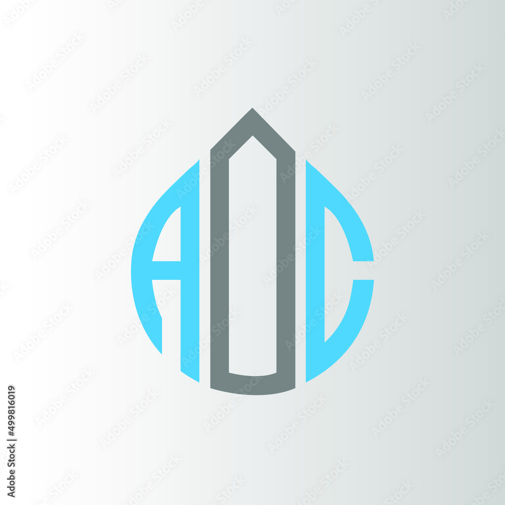 AOC logo monogram isolated on circle element design template, AOC ...