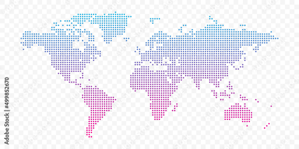 Vector world map infographic symbol. Blue pink circle gradient icon on ...