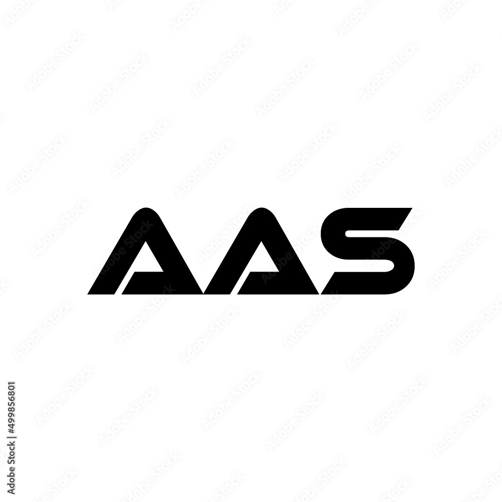 AAS letter logo design with white background in illustrator, vector logo modern alphabet font ...