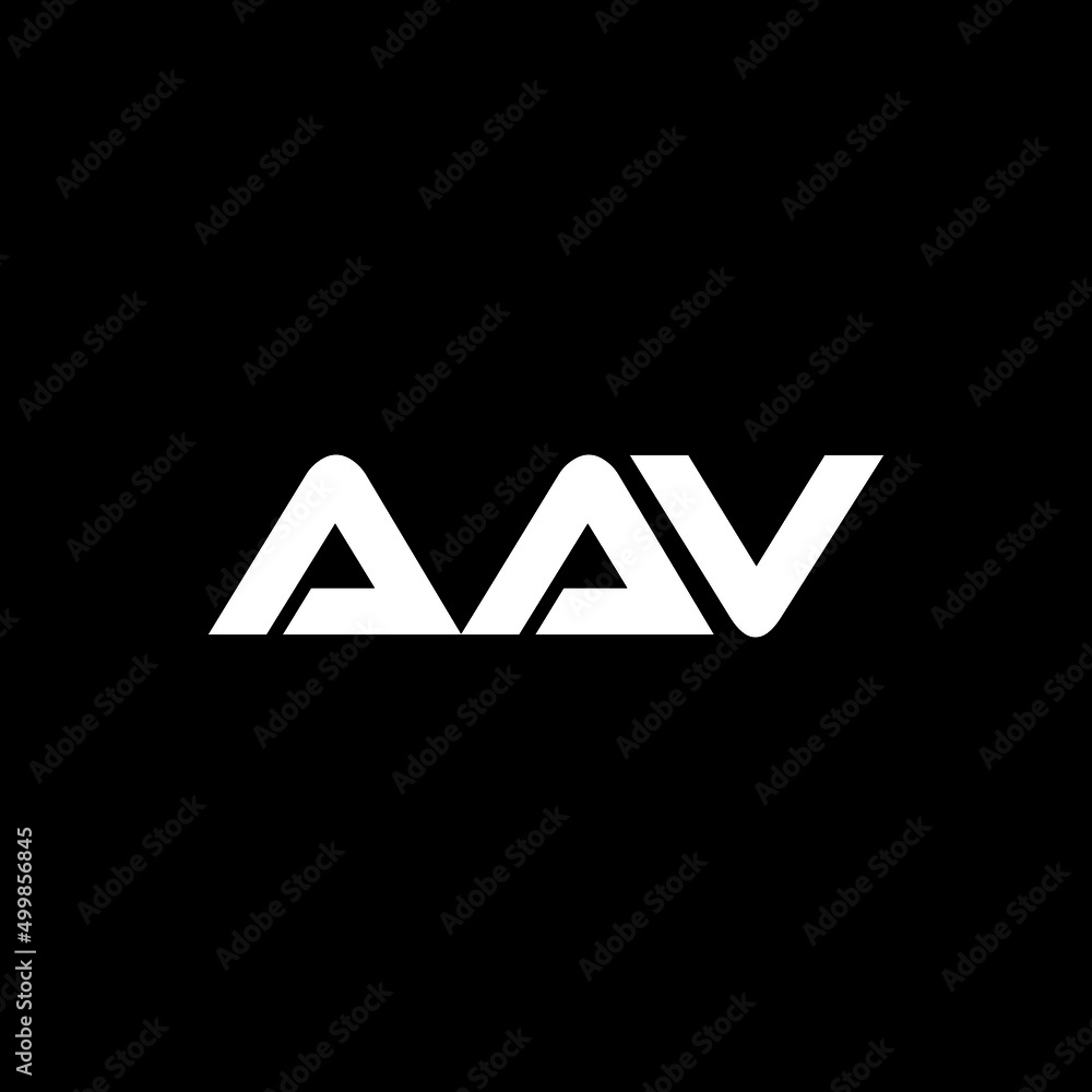 AAV letter logo design with black background in illustrator, vector ...