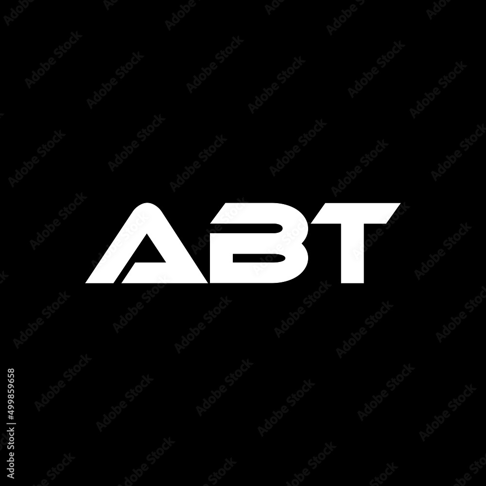 ABT letter logo design with black background in illustrator, vector ...