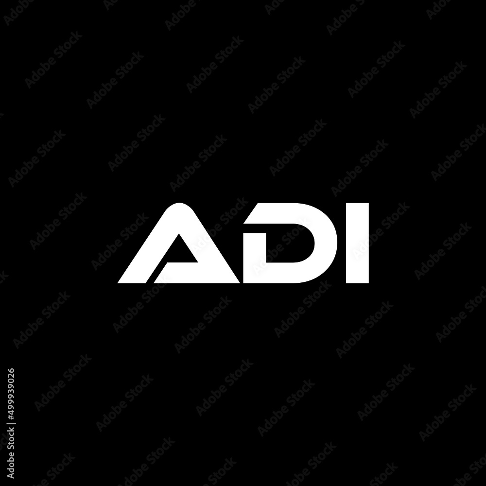ADI letter logo design with black background in illustrator, vector ...