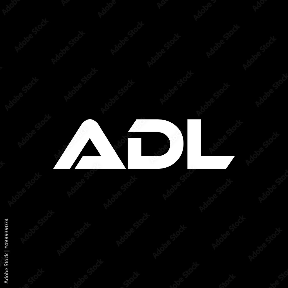 Stock-Vektorgrafik „ADL letter logo design with black background in ...
