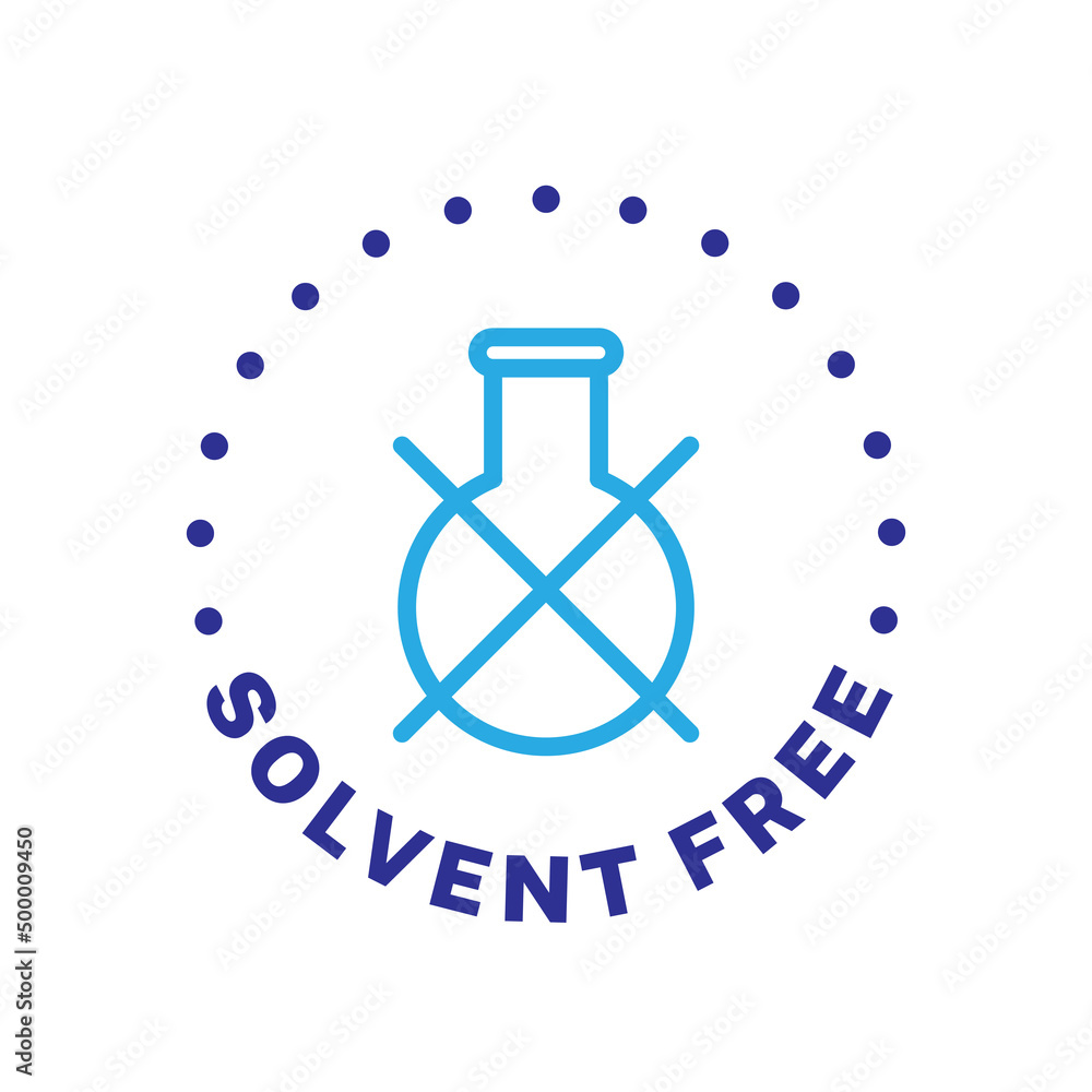 Solvent free product vector badge icon Stock Vector | Adobe Stock