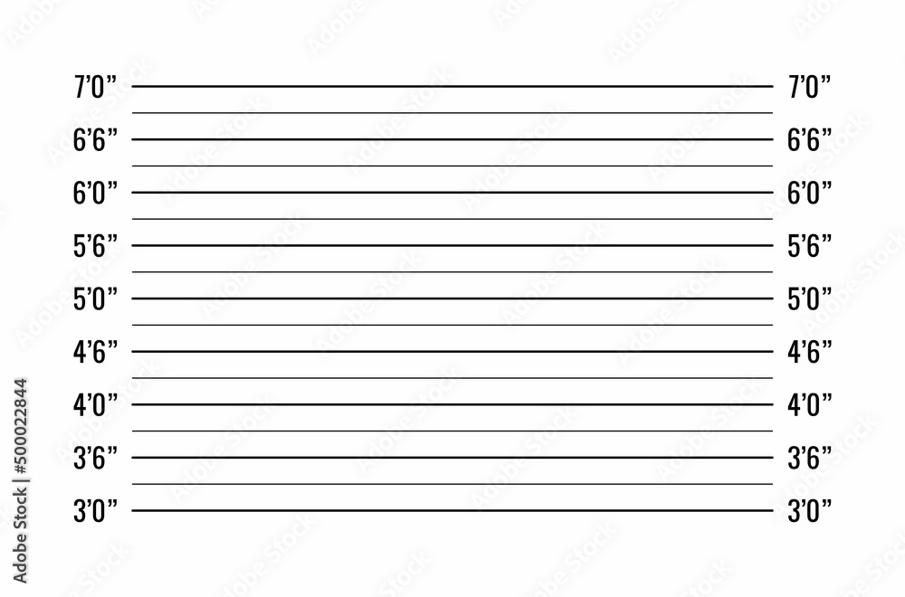 Vector illustration police mugshot isolated on white background. Police ...