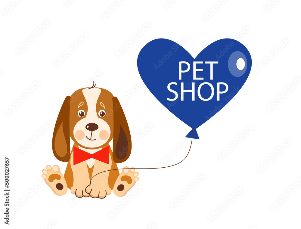 Pet shop banner design template. Vector cartoon illustration of cats ...