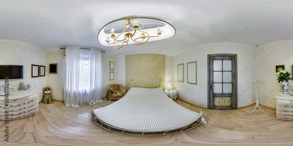 full hdri 360 panorama view in bedroom room in luxury elite vip ...