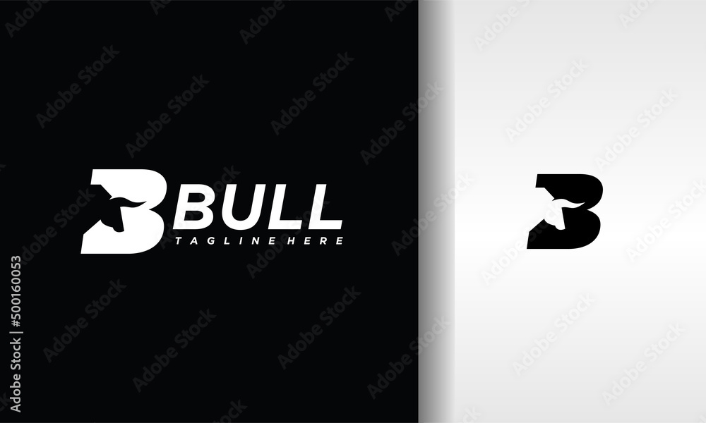 Vector de Stock letter B bull logo | Adobe Stock