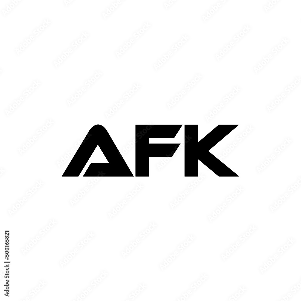 AFK letter logo design with white background in illustrator, vector ...