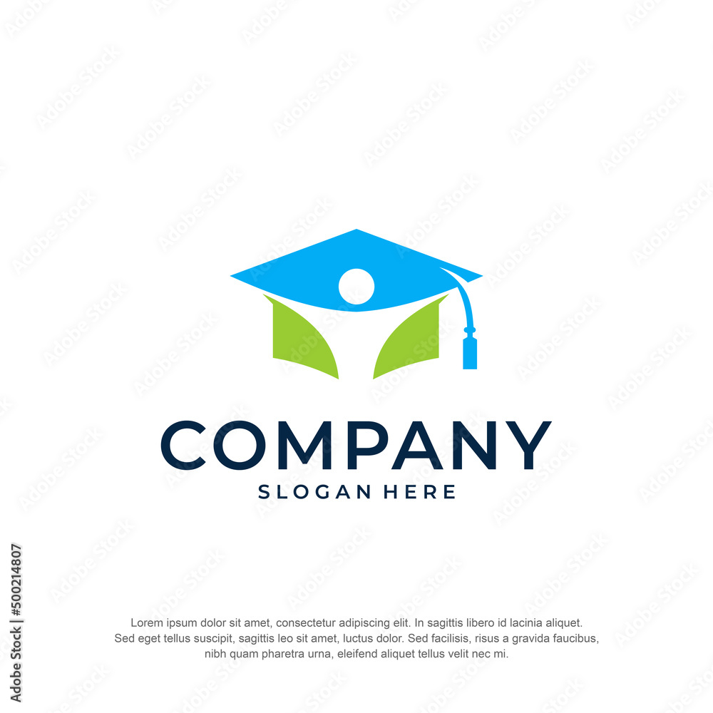 graduation logo with toga hat premium vector Stock Vector | Adobe Stock
