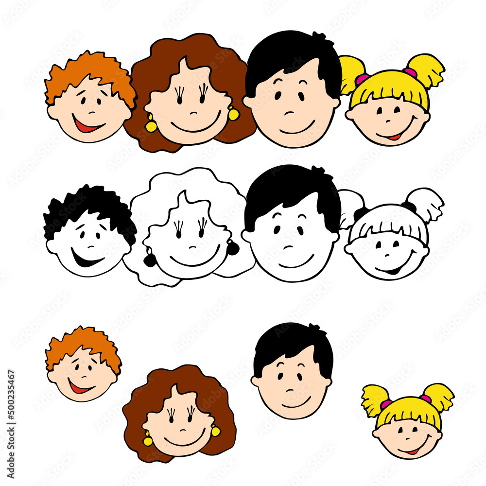 Smiling faces of the family where everything is together mom dad son ...