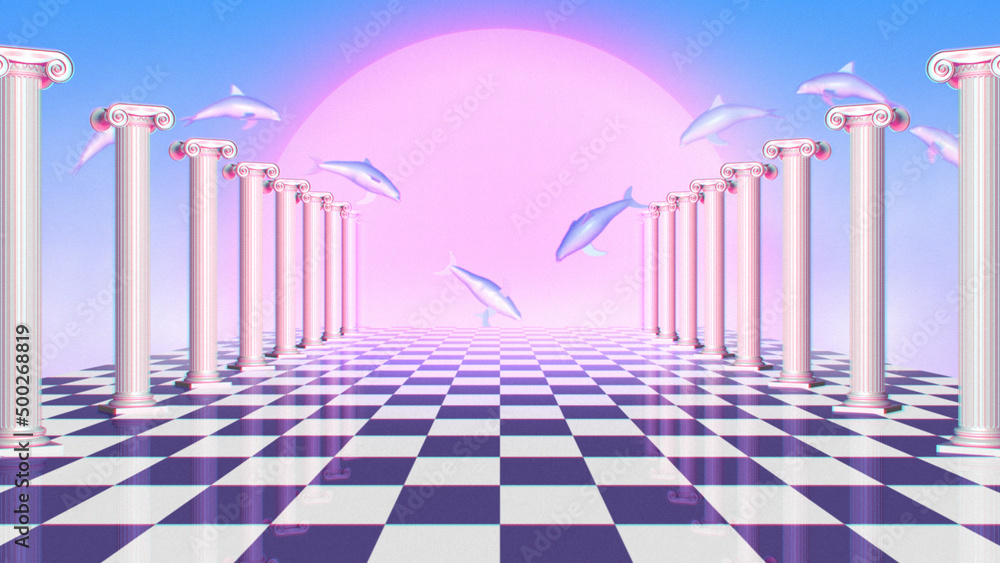 Vaporwave Aesthetics Stock Photo | Adobe Stock