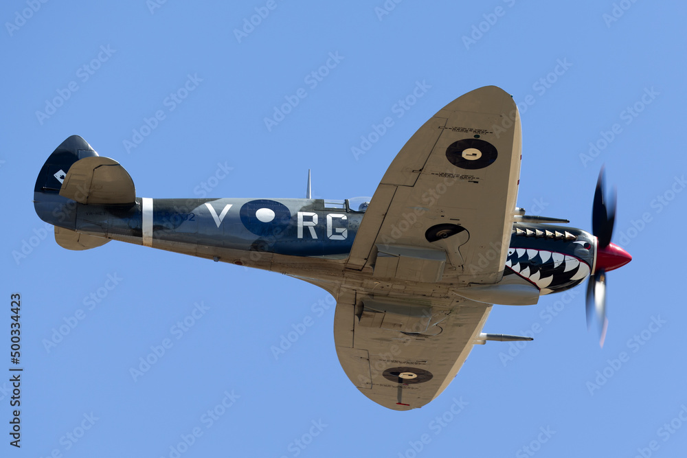 Tyabb, Australia - March 9, 2014: Supermarine Spitfire Mk VIII VH-HET ...