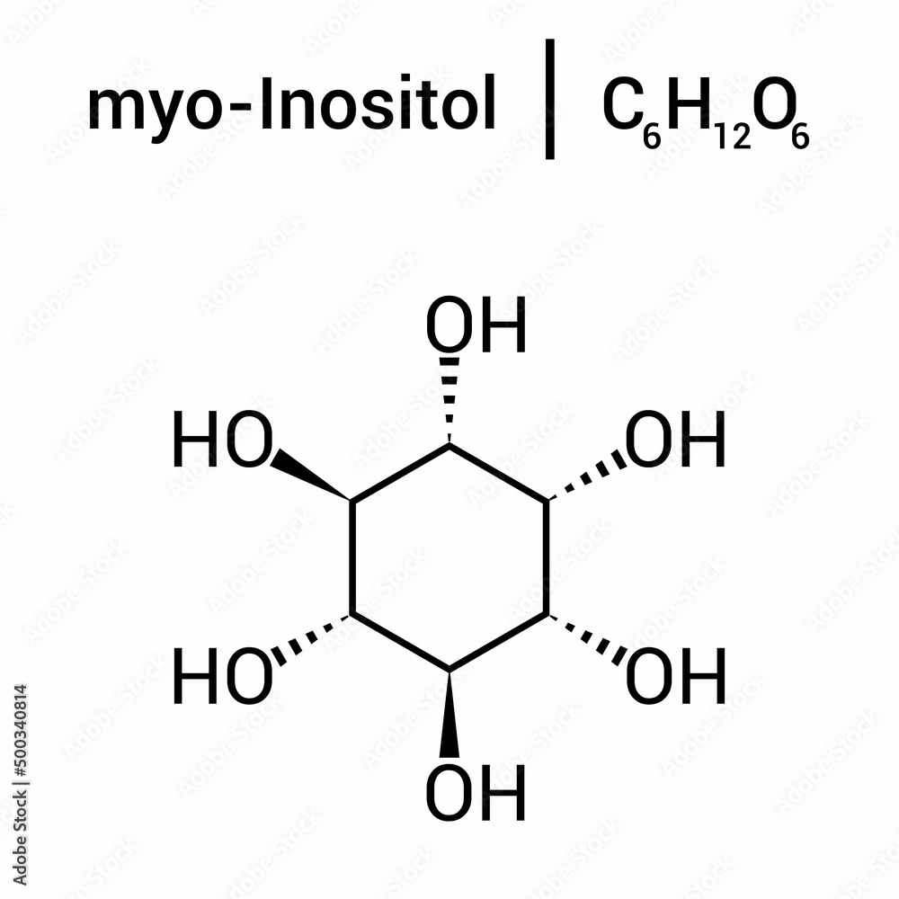 chemical structure of Inositol (C6H12O6) Stock Vector | Adobe Stock
