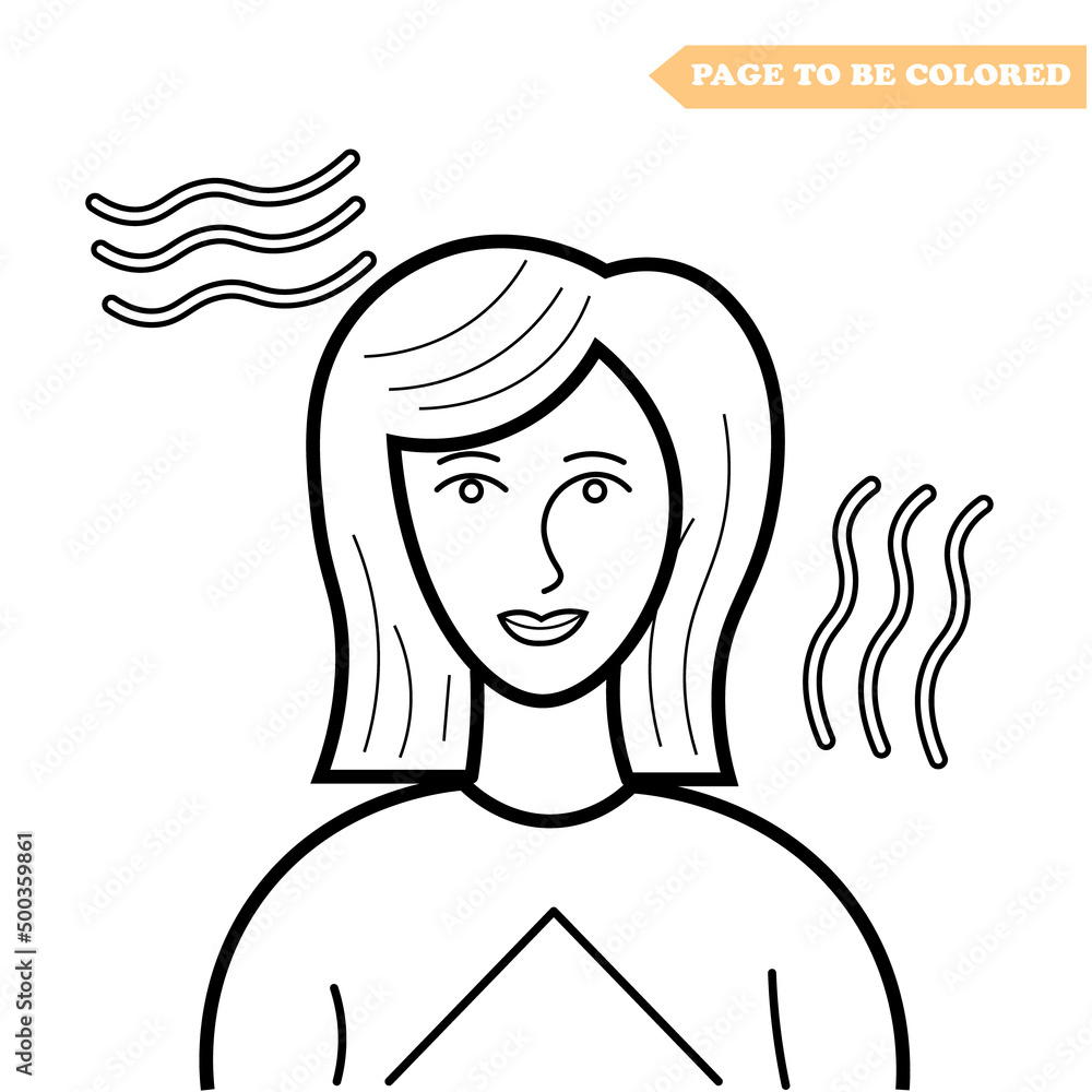 Coloring pages with people, trendy illustration for kids. Hand drawn ...