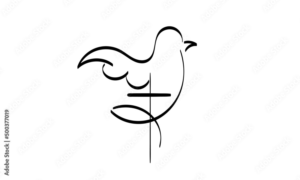 Biblical Symbol. Christian Line icon. use as book clipart, stationery ...