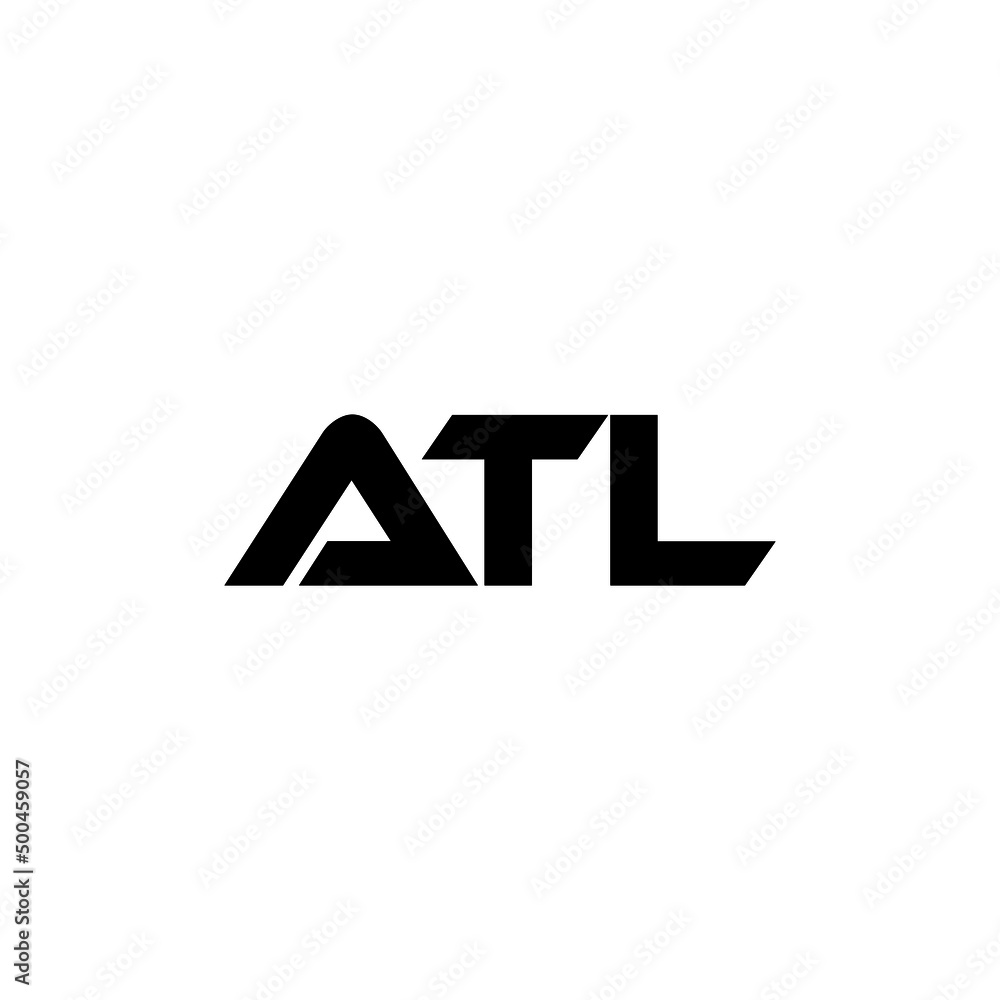 ATL letter logo design with white background in illustrator, vector ...