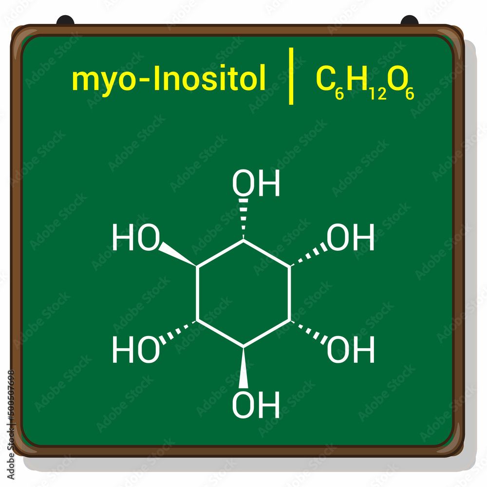 chemical structure of Inositol (C6H12O6) Stock Vector | Adobe Stock