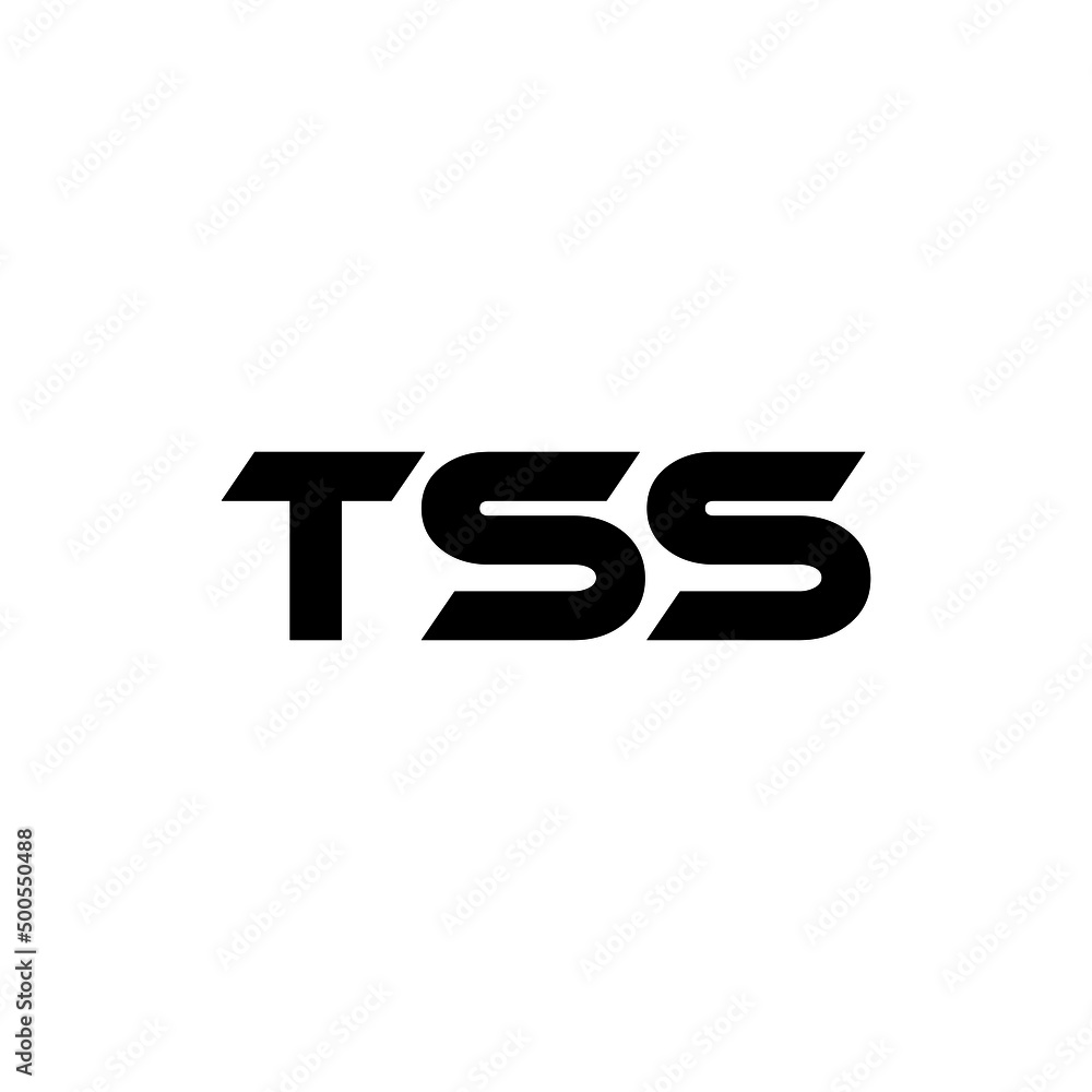 Image vectorielle Stock TSS letter logo design with white background in ...
