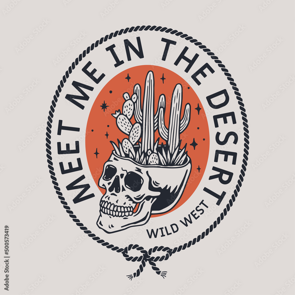 Western theme vector artwork for t-shirts prints, posters and other ...