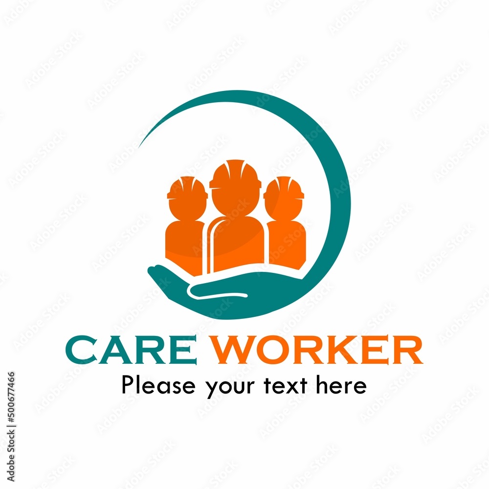 Care worker logo template illustration Stock Vector | Adobe Stock