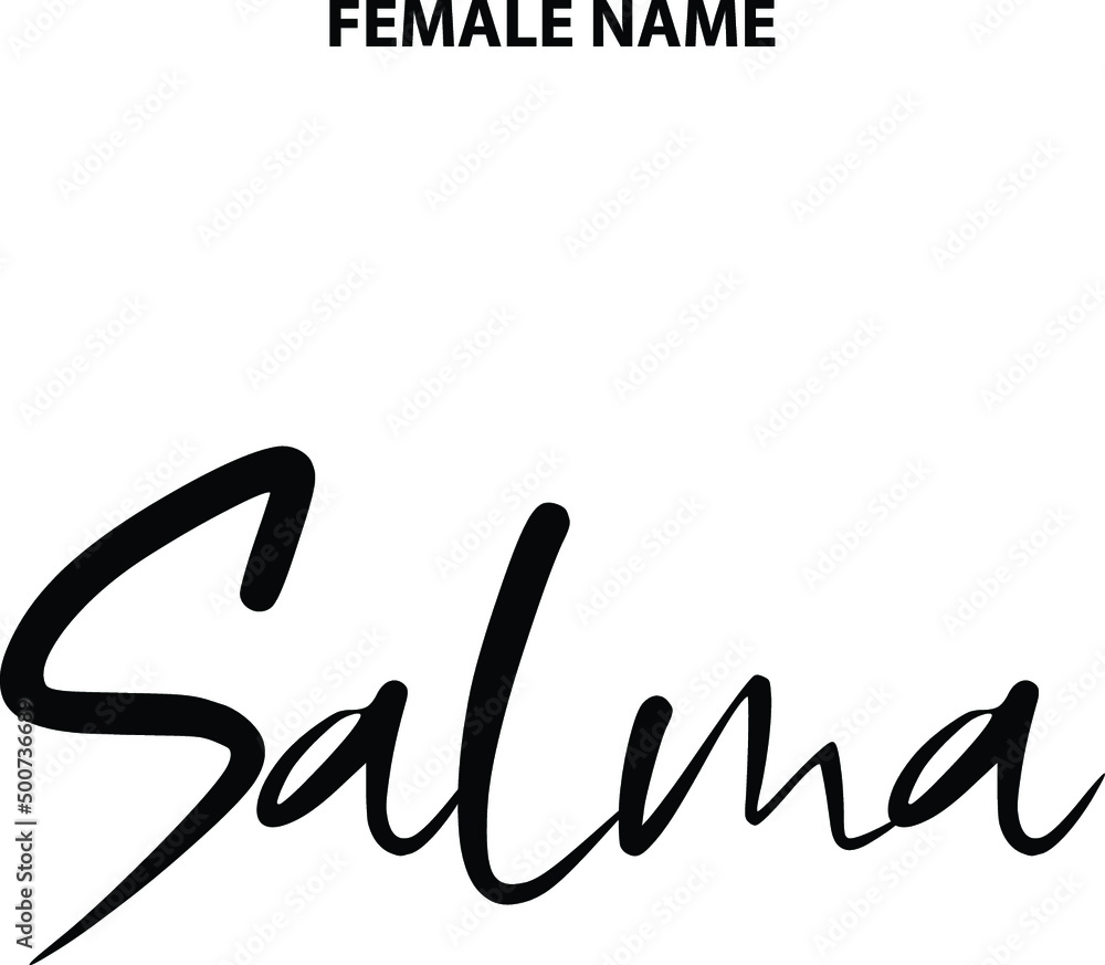 Vector de Stock Word Art Person Female Name Salma Vector Graphic ...