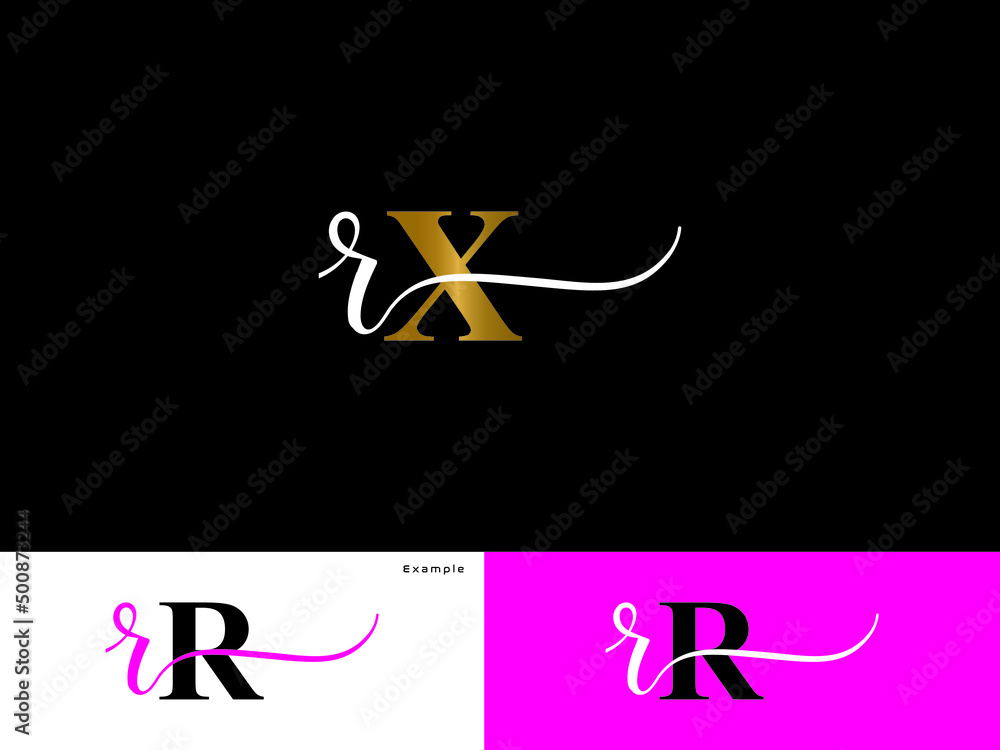 Letter RX Logo Image, Signature Rx xr Luxury Letter Logo Icon With ...