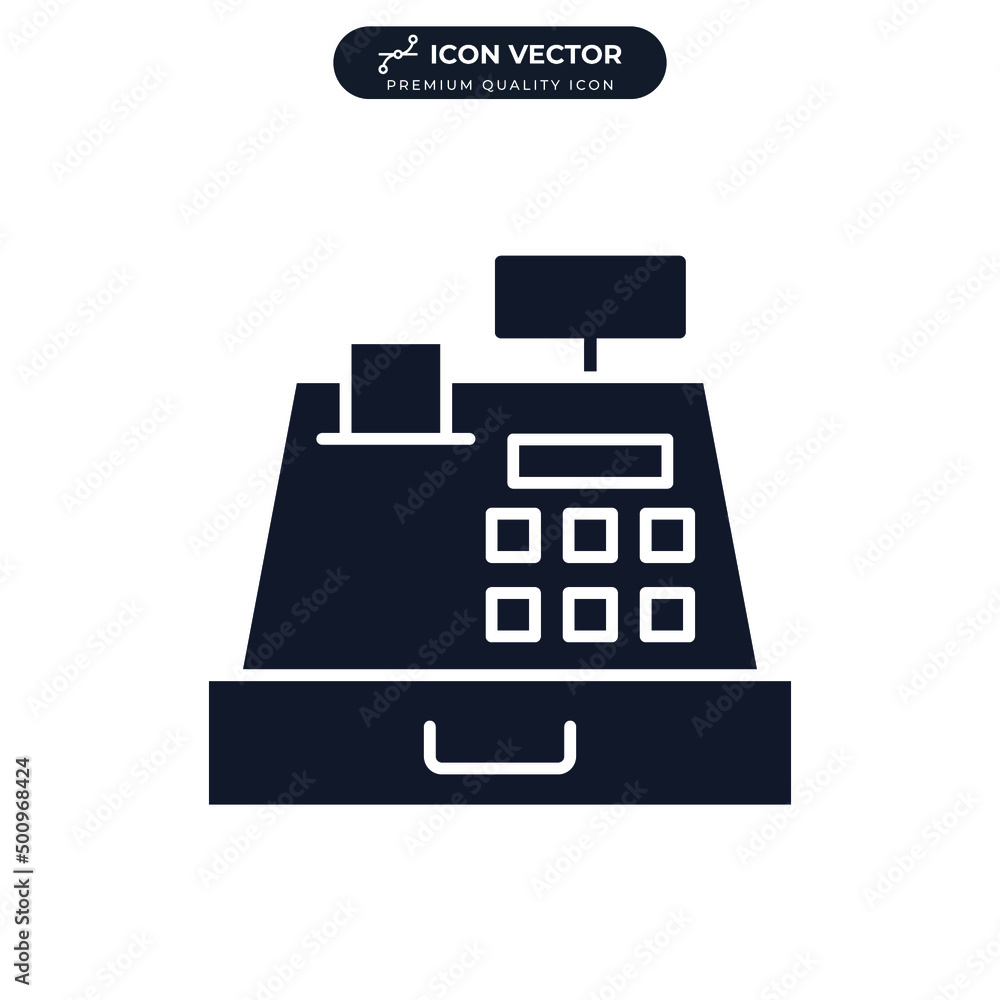 Cashier machine. cash register icon symbol template for graphic and web ...