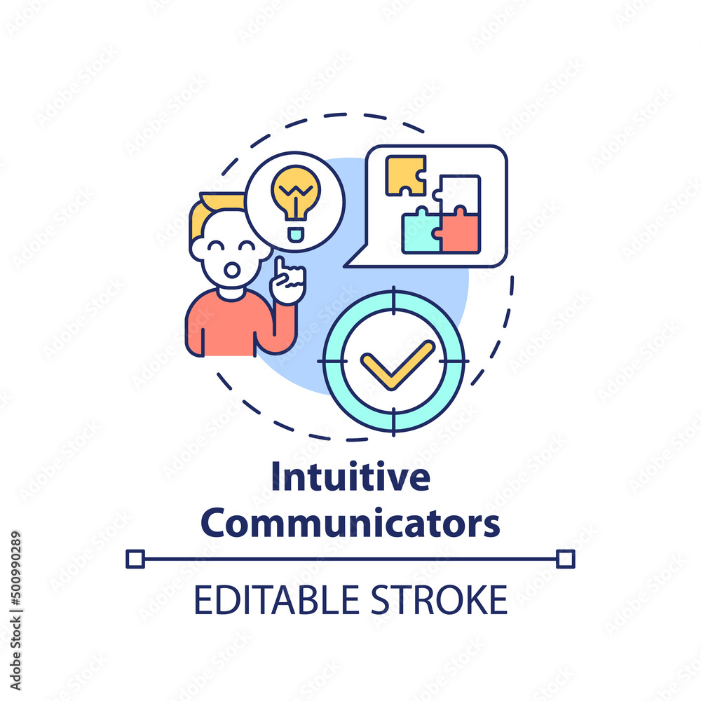 Intuitive communicators concept icon. Communication style abstract idea ...