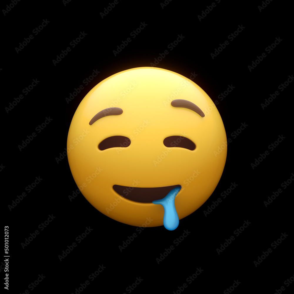 Stock-Illustration „Drooling Smiley Face“ | Adobe Stock
