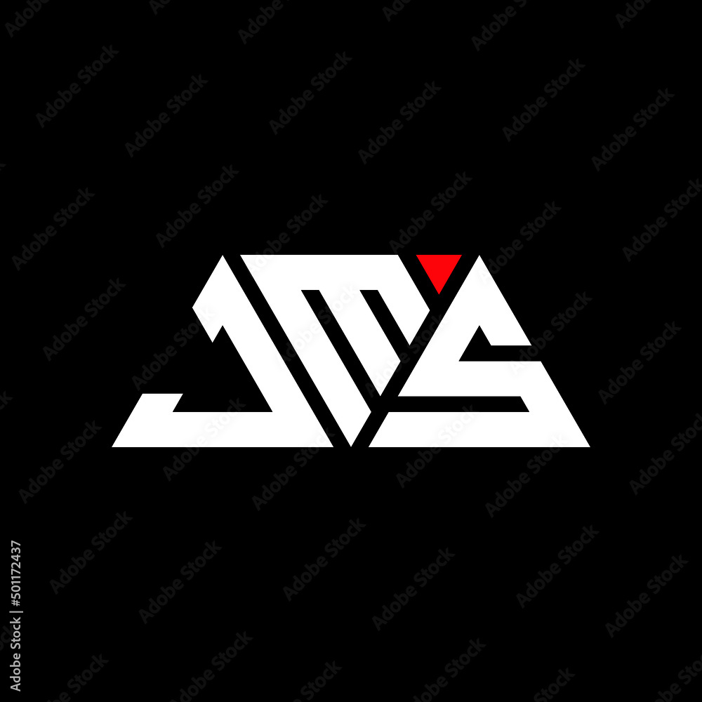 JMS triangle letter logo design with triangle shape. JMS triangle logo ...