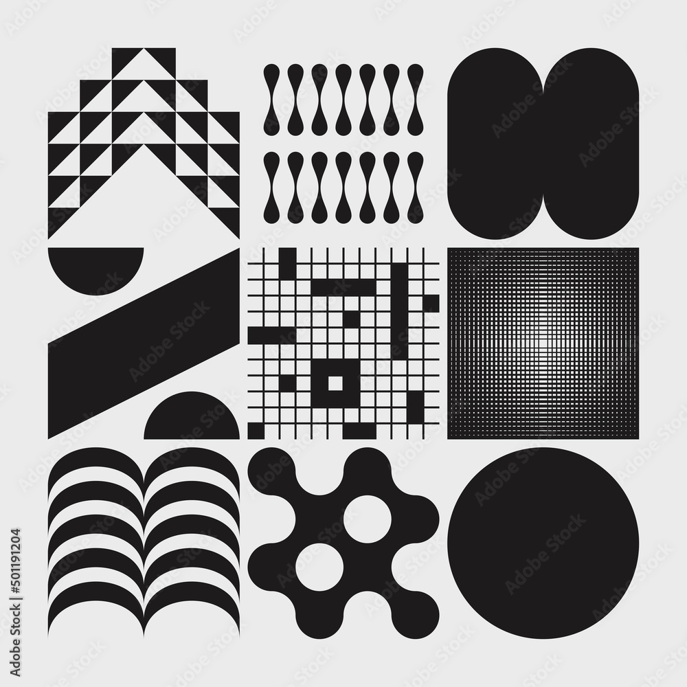 Abstract Vector Symbols Graphics Set With Random Effect Inspired by ...