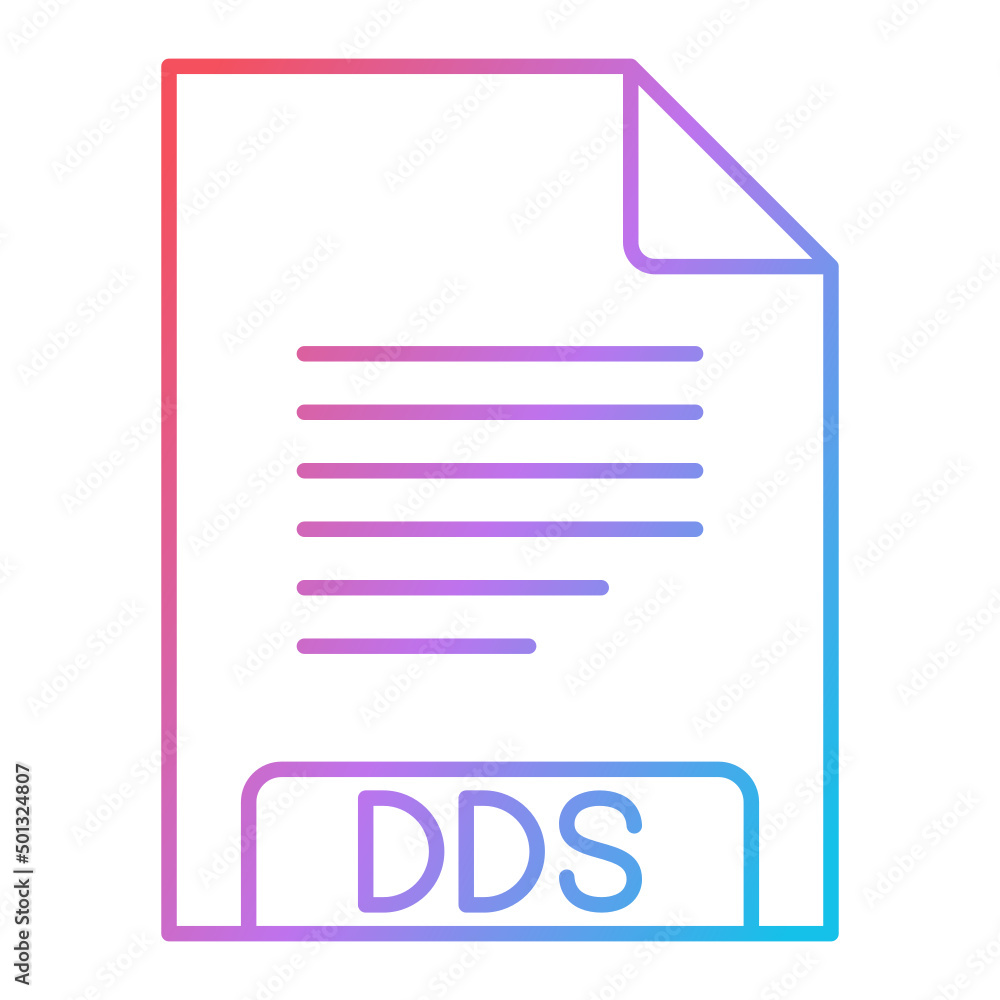 DDS File Format Icon Design Stock Vector | Adobe Stock