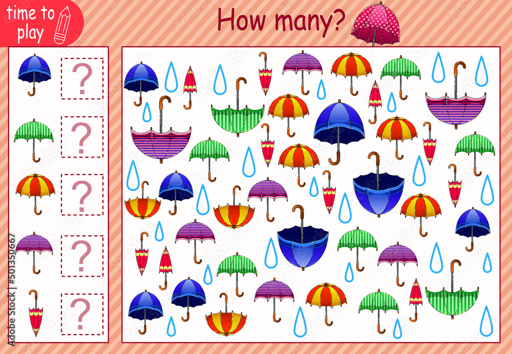 children's educational game. the logic problem. count how many ...